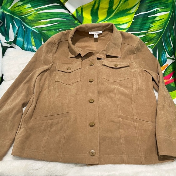 JM Collection | Jackets & Coats | Euc Jm Collection P Petite Brown Tan ...
